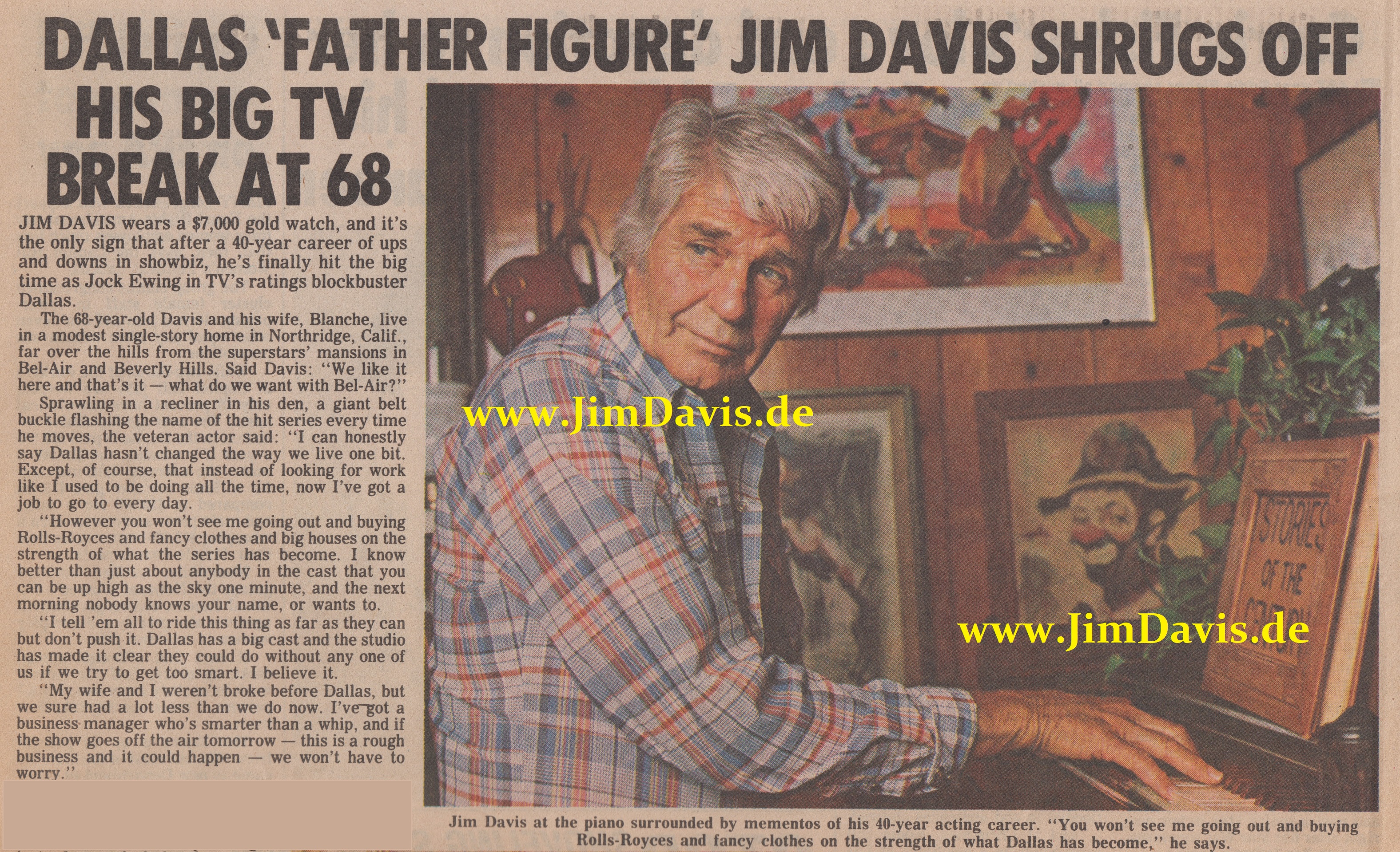 Jim Davis Memorial Page